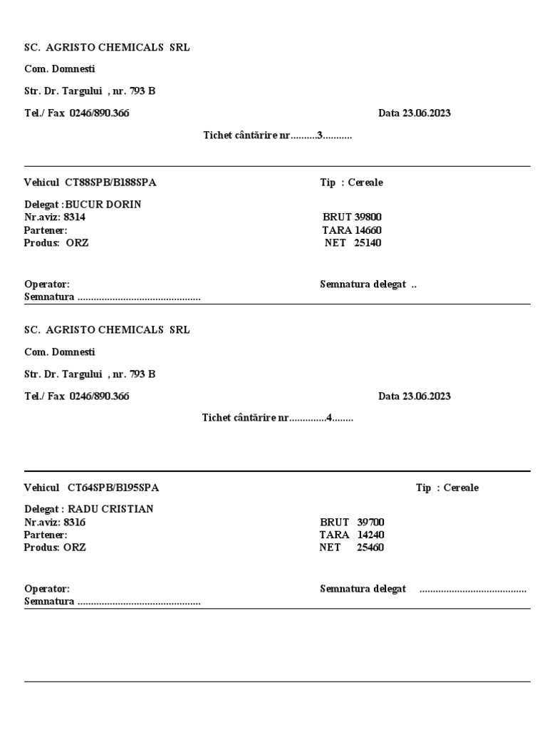 Tichet de Cantar | PDF