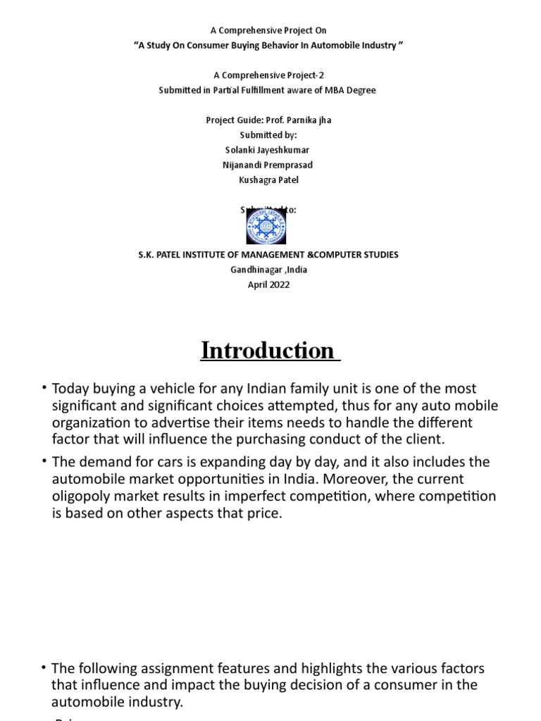 Automobile Industry PPT CP 2 | PDF | Car | Toyota