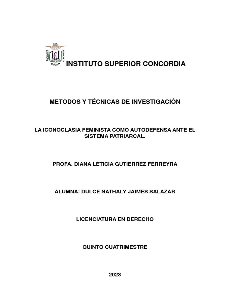 La Iconoclasia Feminista Como Autodefensa Ante El Sistema Patriarcal ...