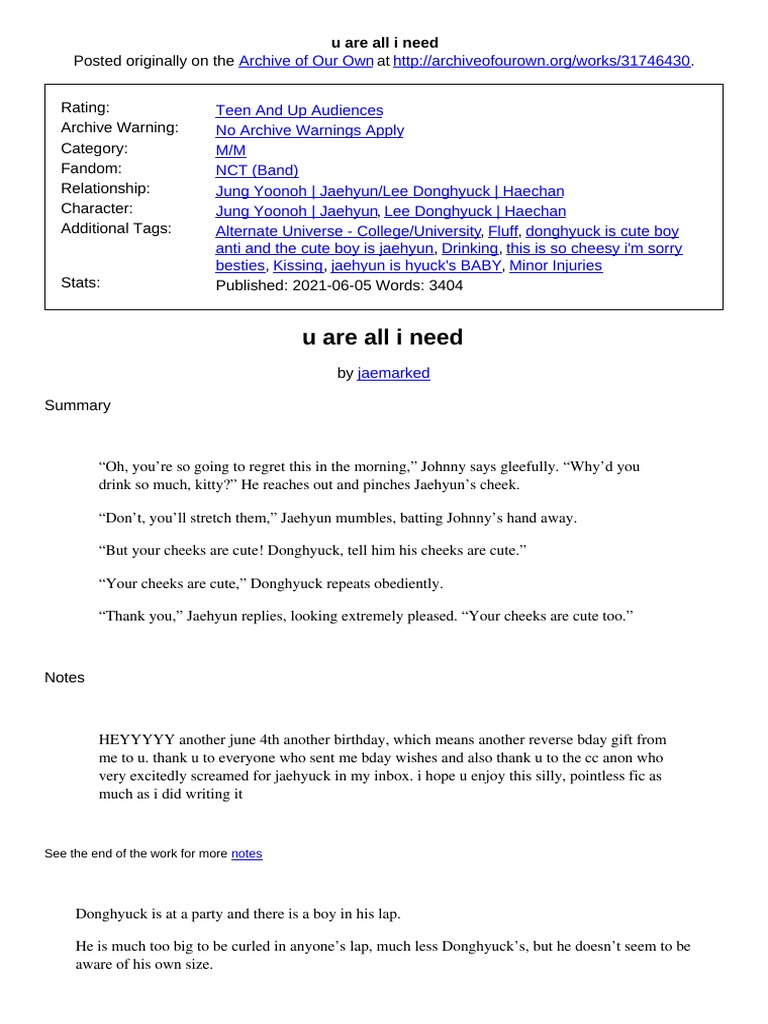 U Are All I Need | PDF