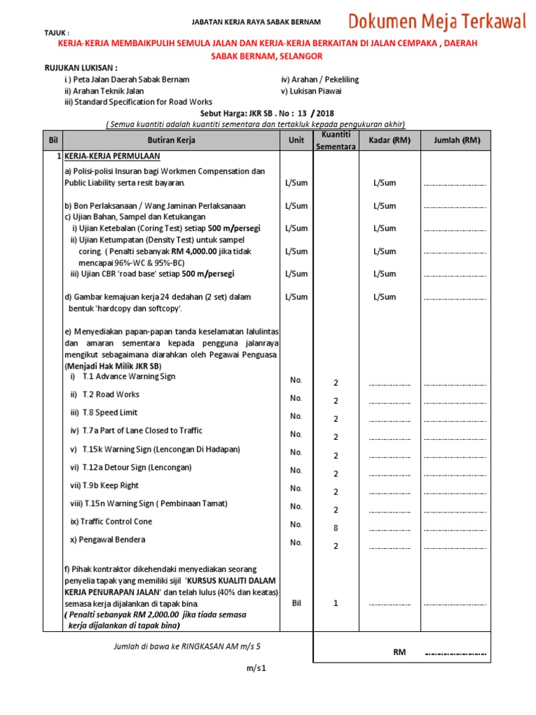 BQ Jalan Cempaka | PDF