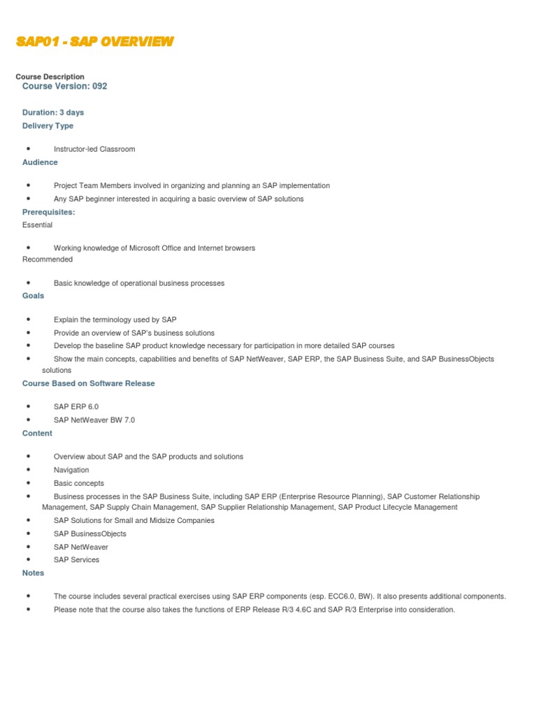 SAP01 SAP01 SAP01 Sap01 - Sap Overview Sap Overview Sap Overview Sap ...