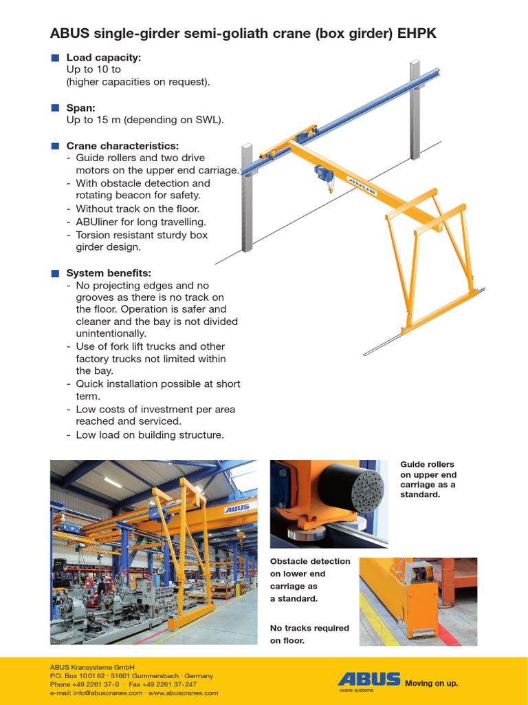 11.ABUS Single-Girder Semi-Goliath Crane | PDF