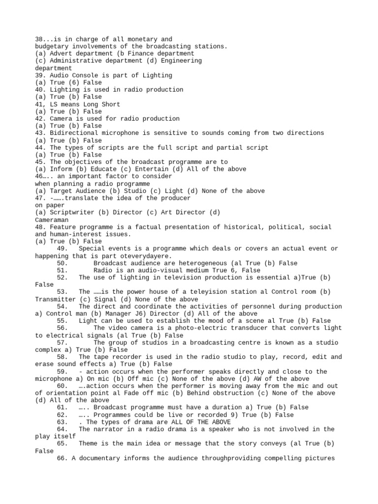 Broadcast Production | PDF | Radio | Broadcasting