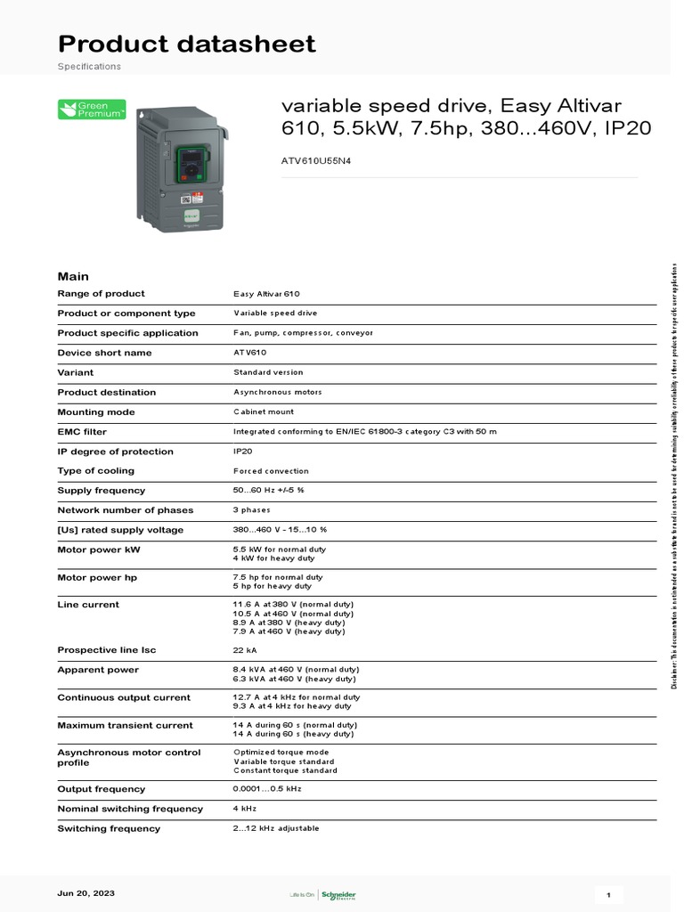 Easy Altivar 610 Variable Speed Drive | PDF | Relay | Analogue Electronics
