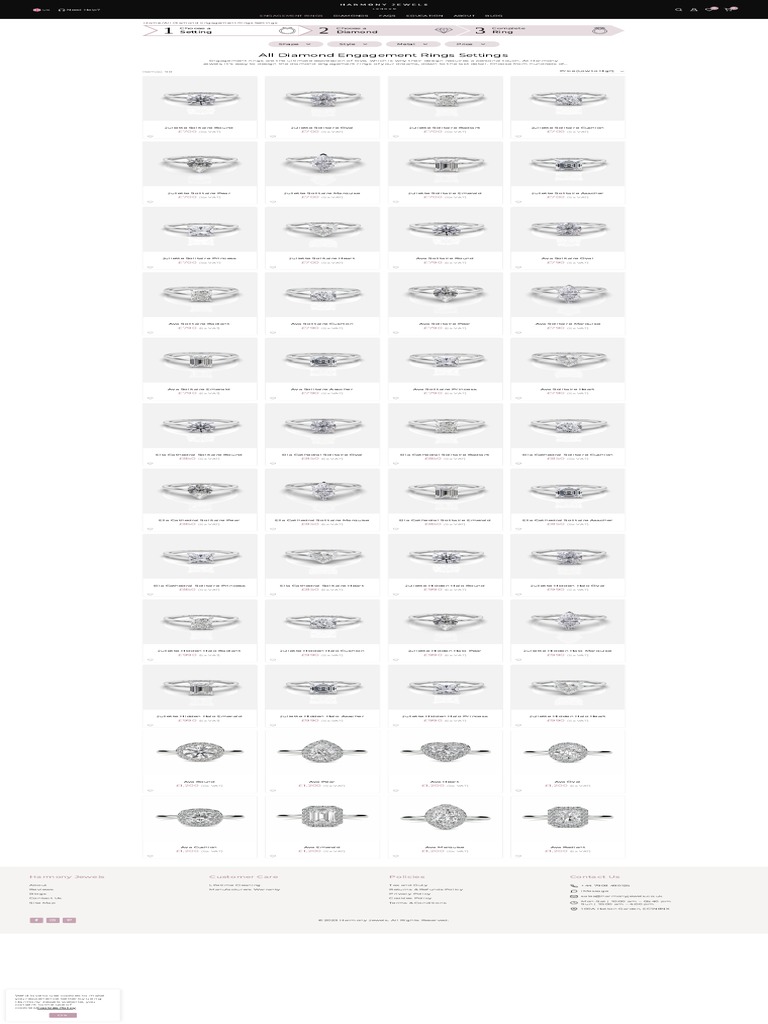 Choose Your Perfect Diamond Engagement Rings Settings - Harmony Jewels | PDF