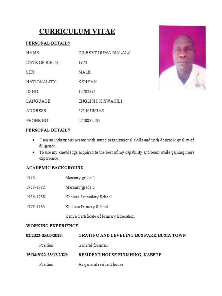 Curriculum Vita1 | PDF