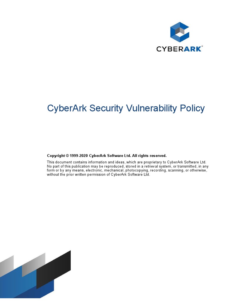 Cyberark Security Vulinerability Policy | PDF | Vulnerability ...