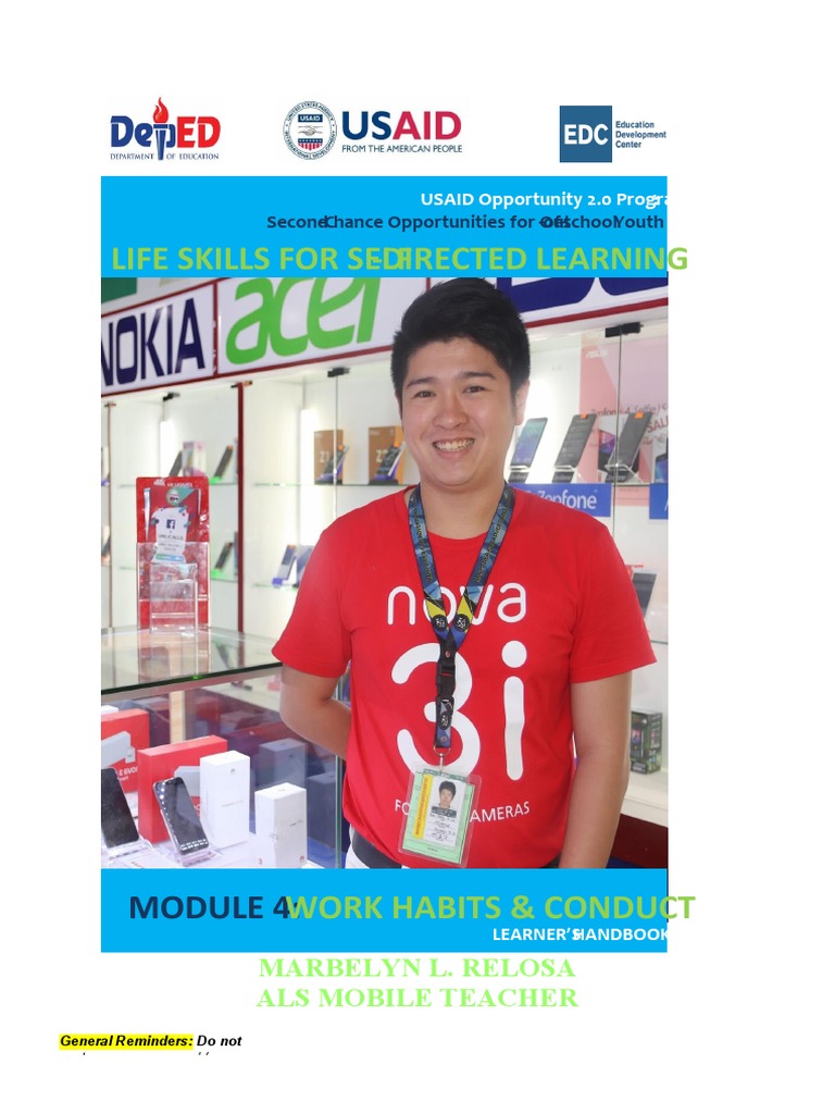 O2 Life Skills - Module 4 - Work Habits Conduct - Modular - FINAL ...