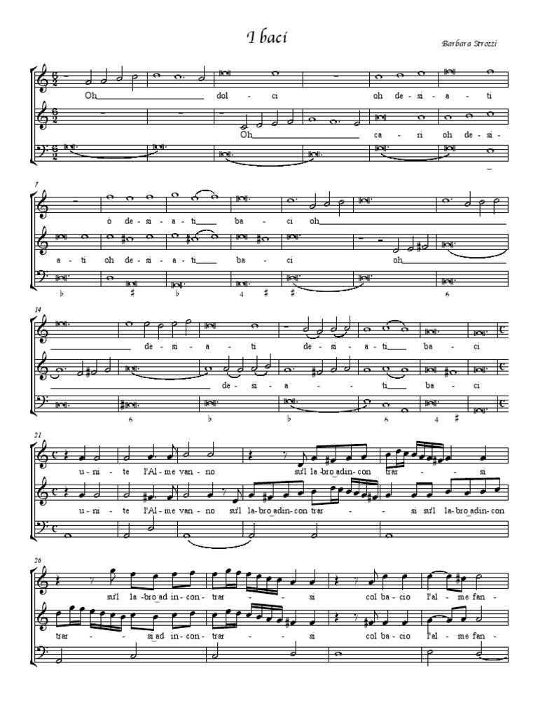 I Baci-Barbara Strozzi | PDF