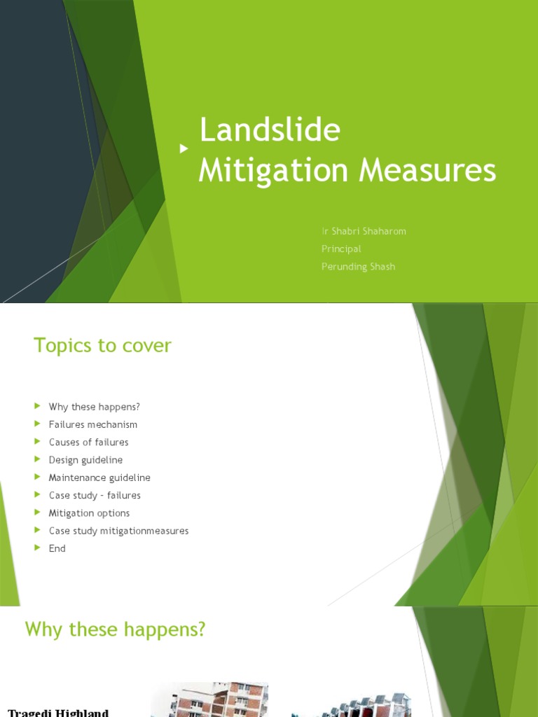 Preentation Slope Failure Mitigation Measures | PDF | Landslide ...
