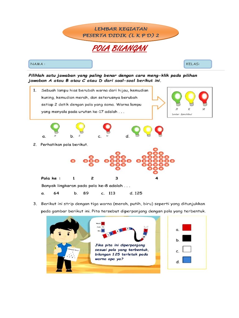 LKPD Pola Bilangan Kelas 8 | PDF
