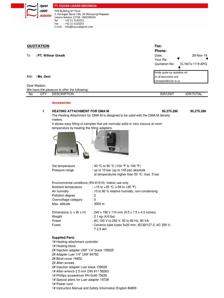 EL1647a-Heating Attachment PT Wilmar Gresik | PDF | Humidity | Physical Sciences
