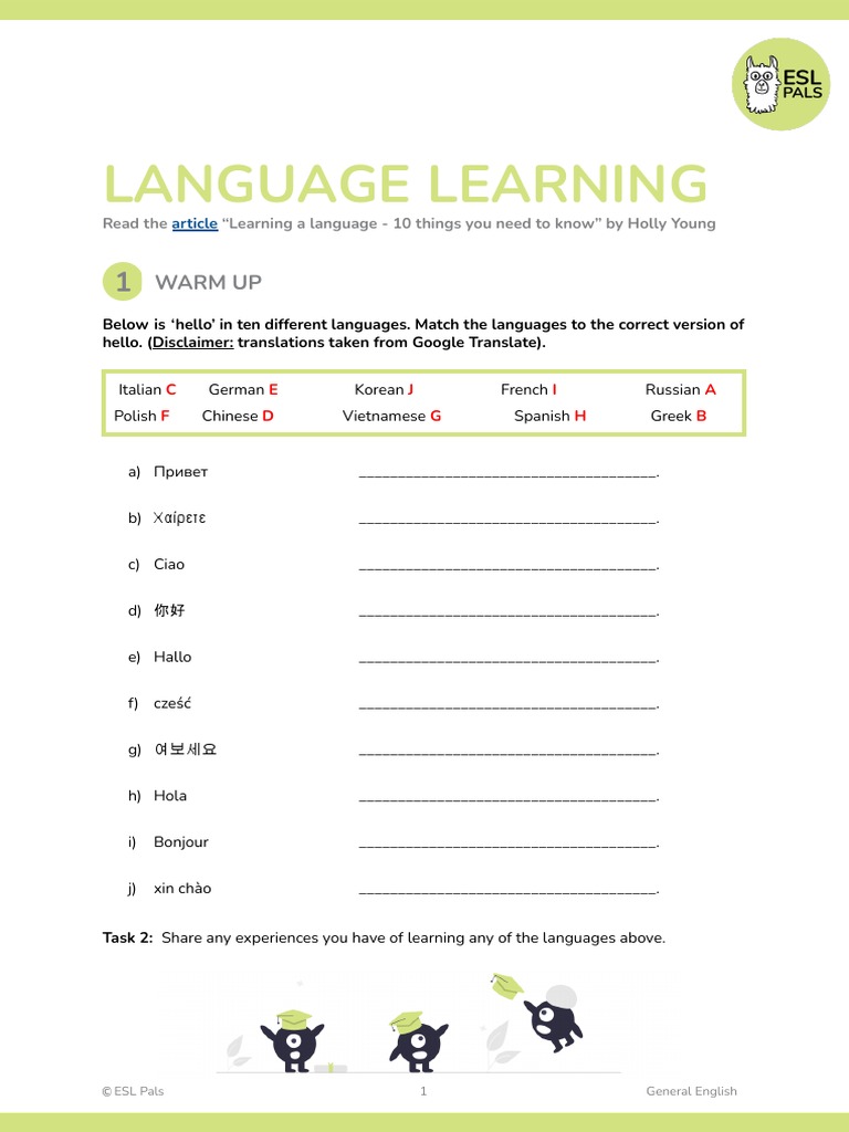 (TV) Language Learning | PDF