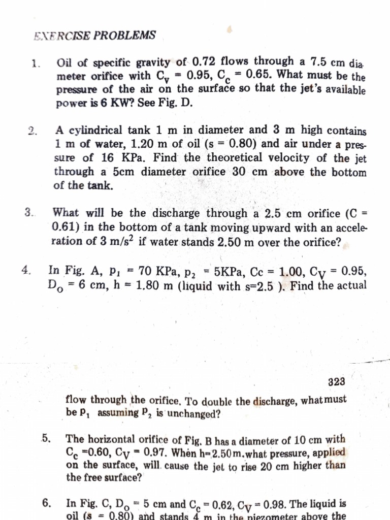 Chapter 7 - Exercise Problems | PDF | Dam | Discharge (Hydrology)