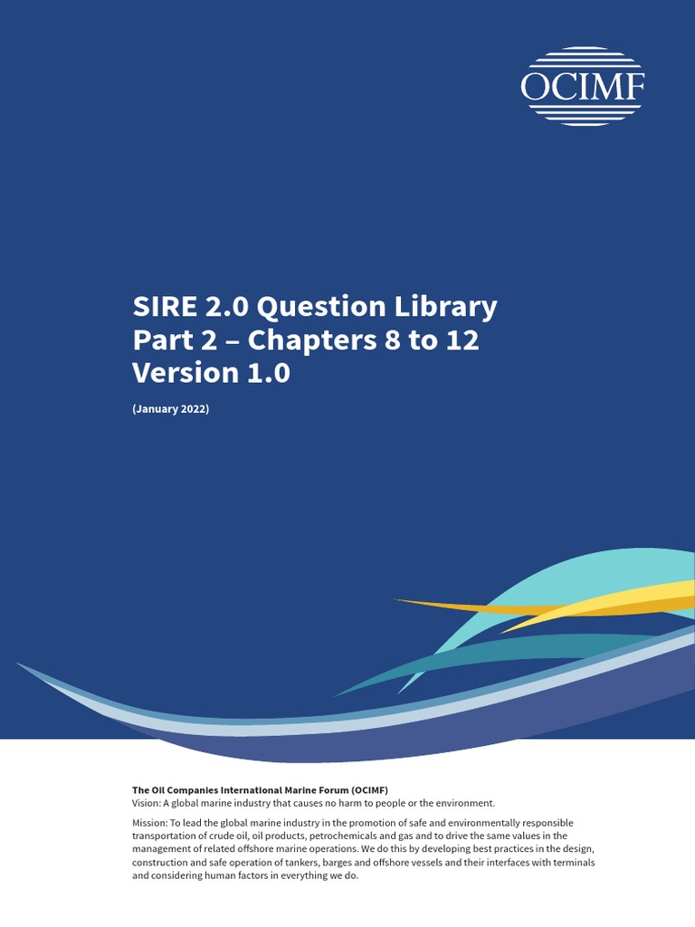 SIRE 2.0 Question Library - Part 2 - Chapters 8 To 12 - Version 1.0 ...