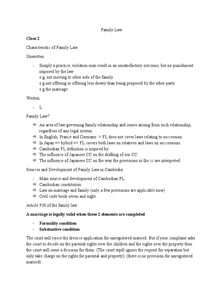 Family Law Notes | PDF