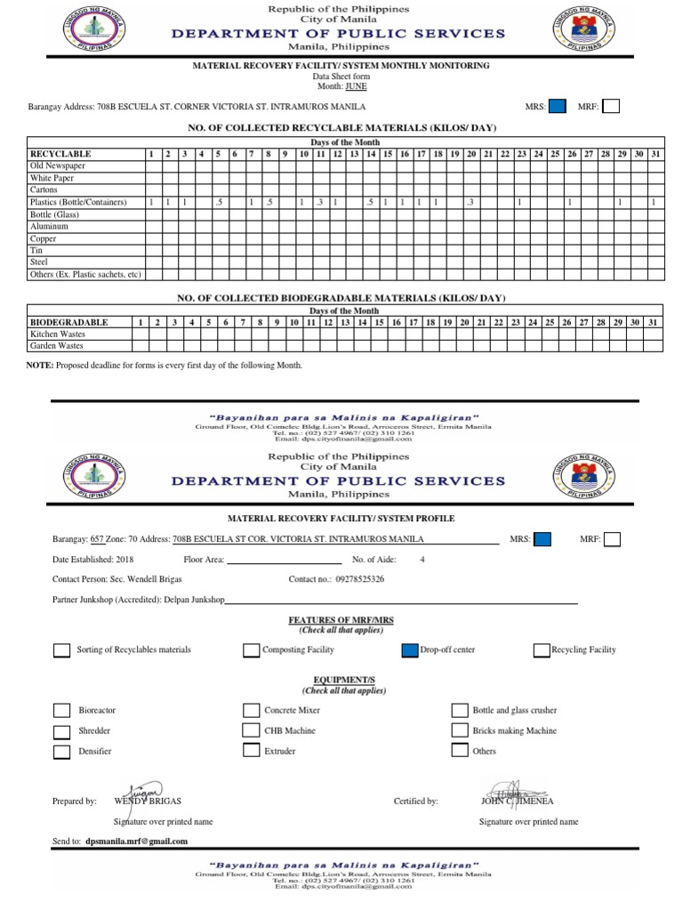 MRF - S-Data-Sheet-Form-Official FOR THE MONTH OF JUNE | PDF ...