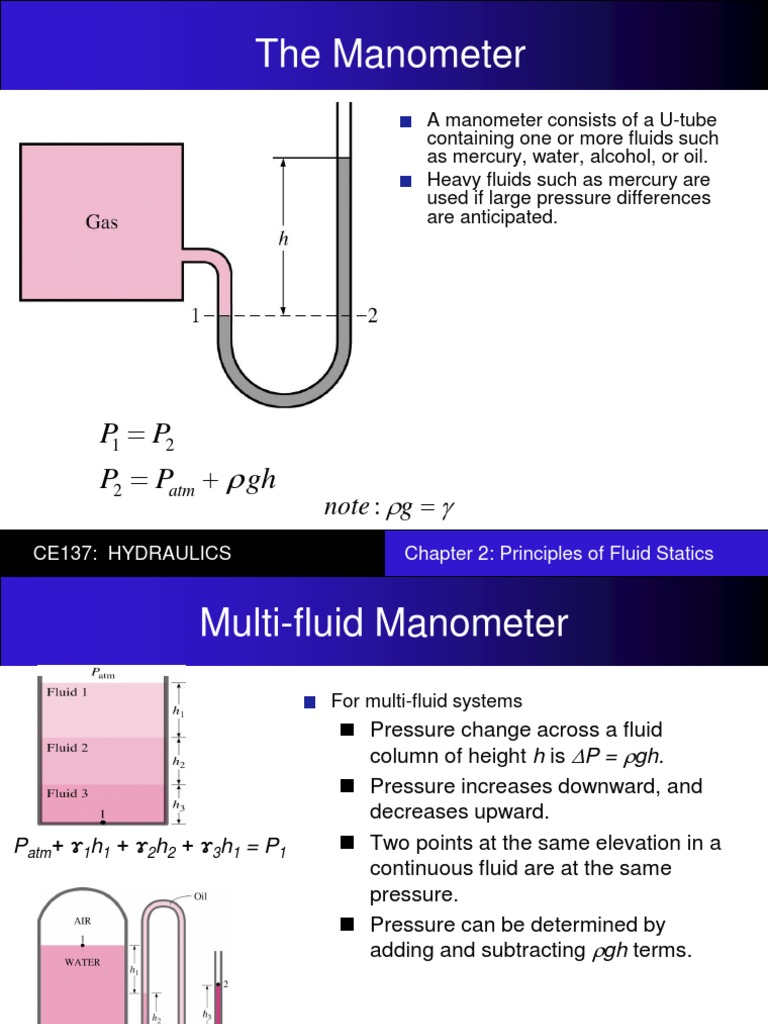 Chapter 2 Instruments To Measure Pressure Autosaved | PDF