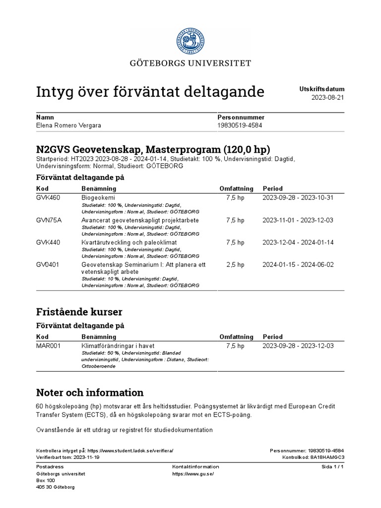 Intyg | PDF