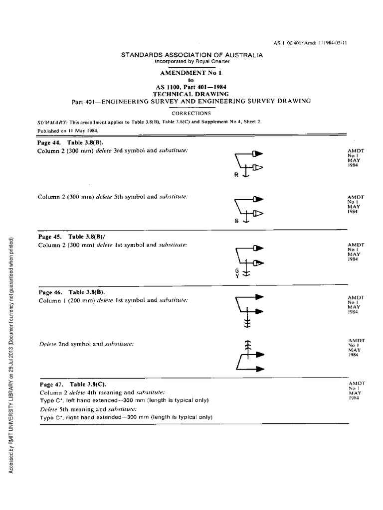 As 1100.401-1984 Amdt 1-1984 Technical Drawing - Engineering Survey and ...