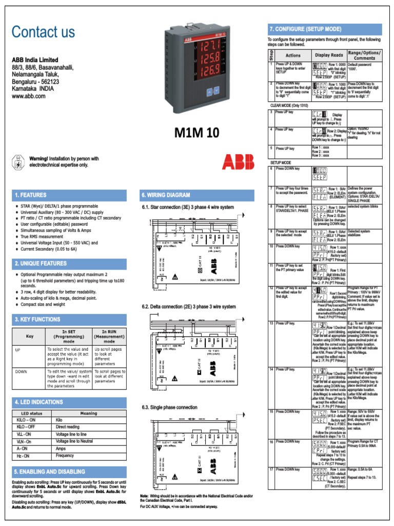Installation Manual M1M 10 | PDF | Alternating Current | Power Supply