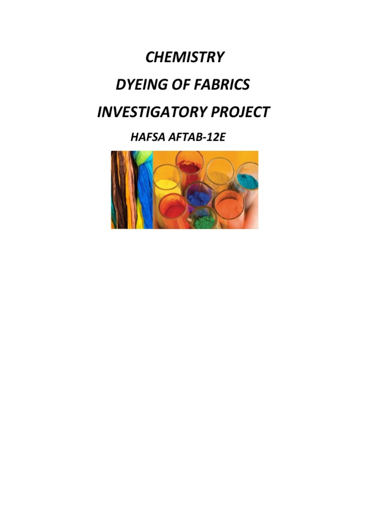 Rough draft chemistry project - Hafsa Aftab | PDF