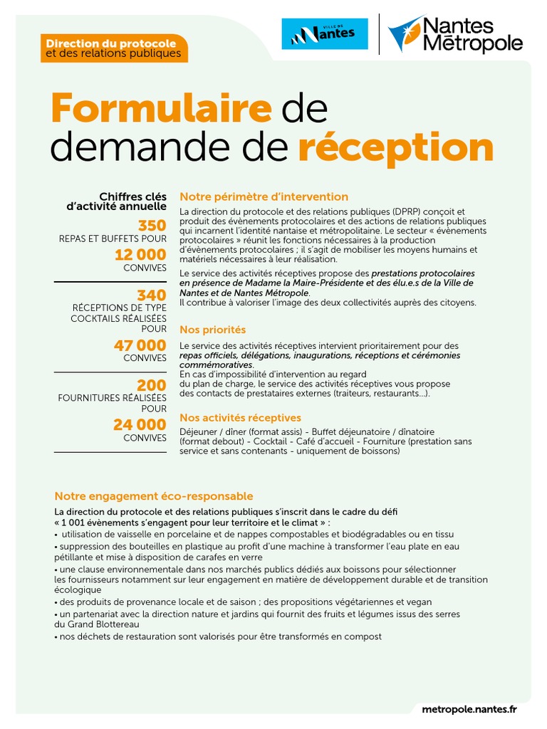 Formulaire Demande Reception DPRP 2023 | PDF