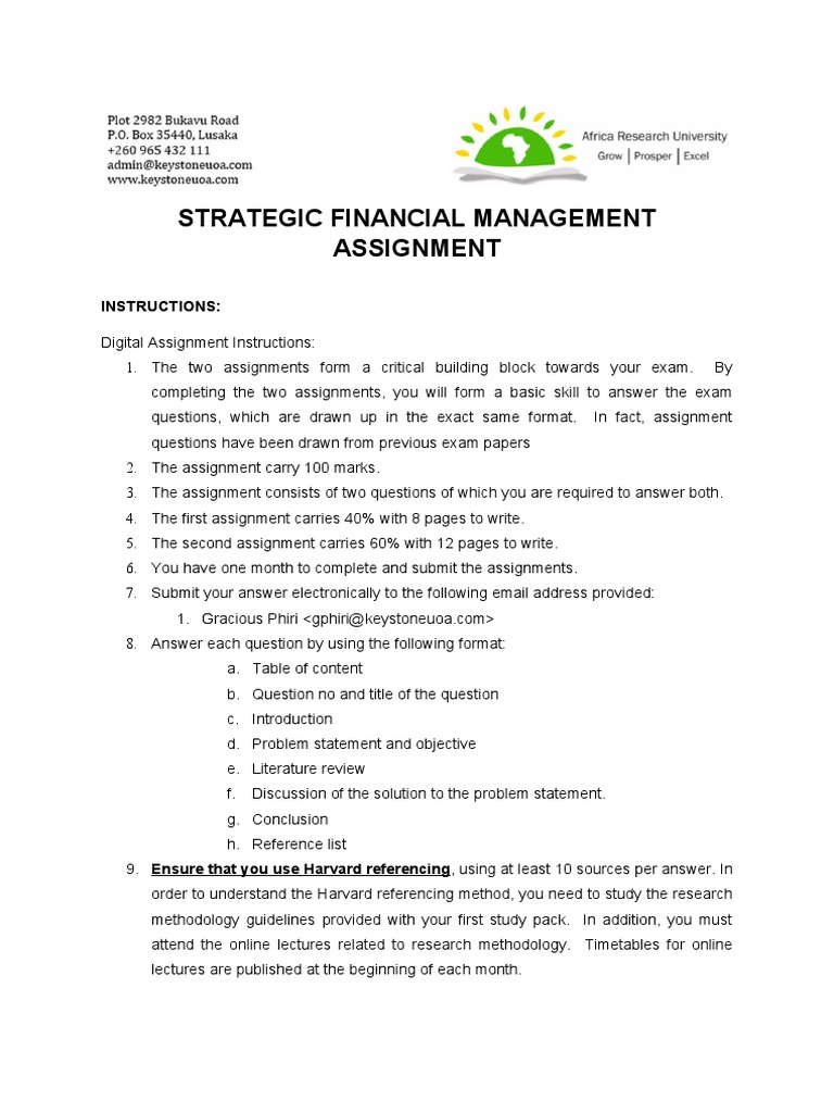 Financial Management Assignment | PDF