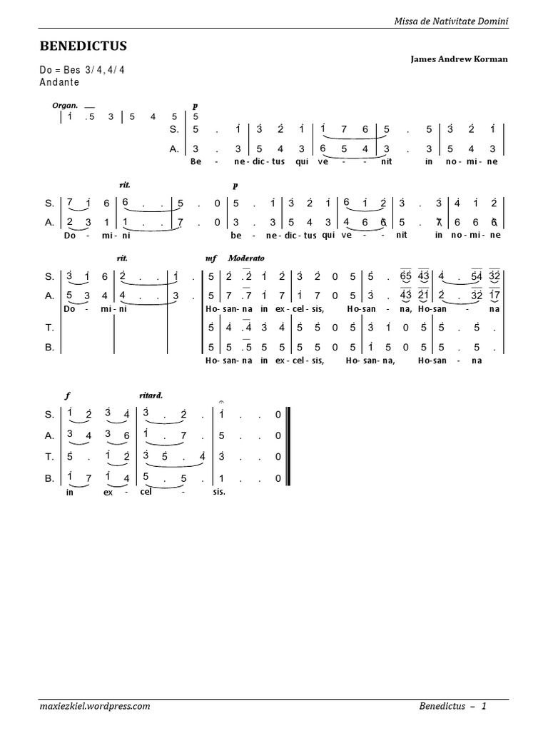 4 Missa de Nativitate Benedictus | PDF