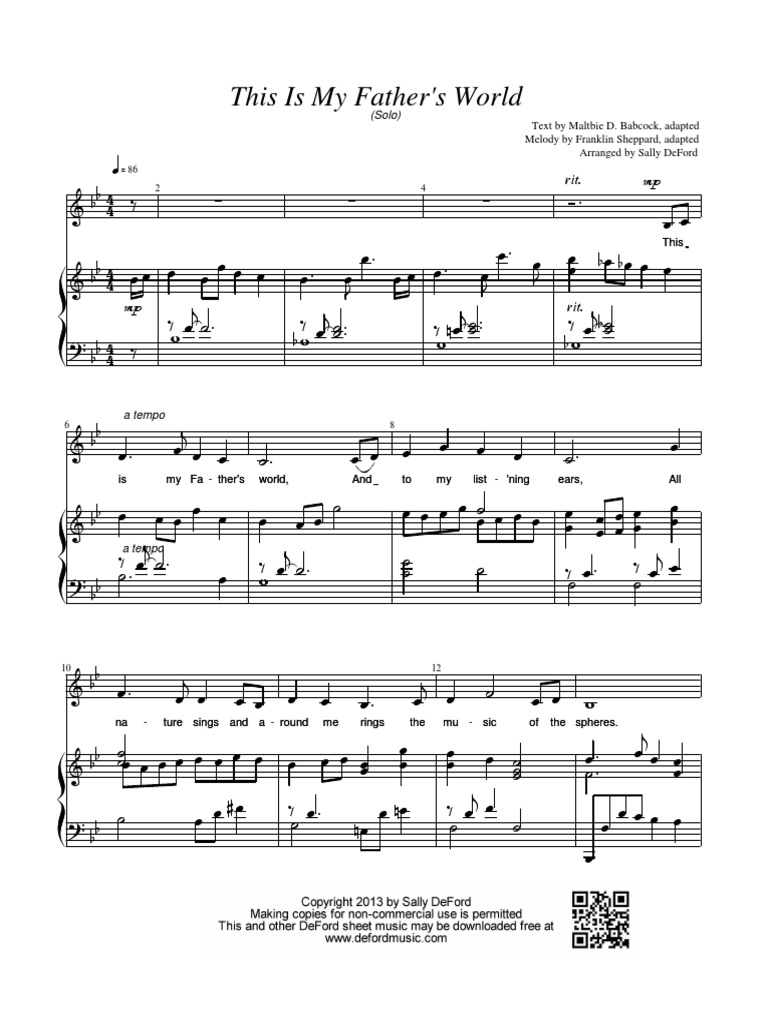 This Is My Father's World Solo | PDF | Musical Forms