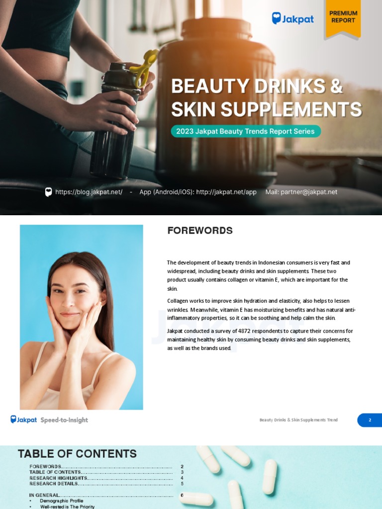 PDF Report Beauty Drinks & Skin Supplements Trend - Jakpat Premium ...