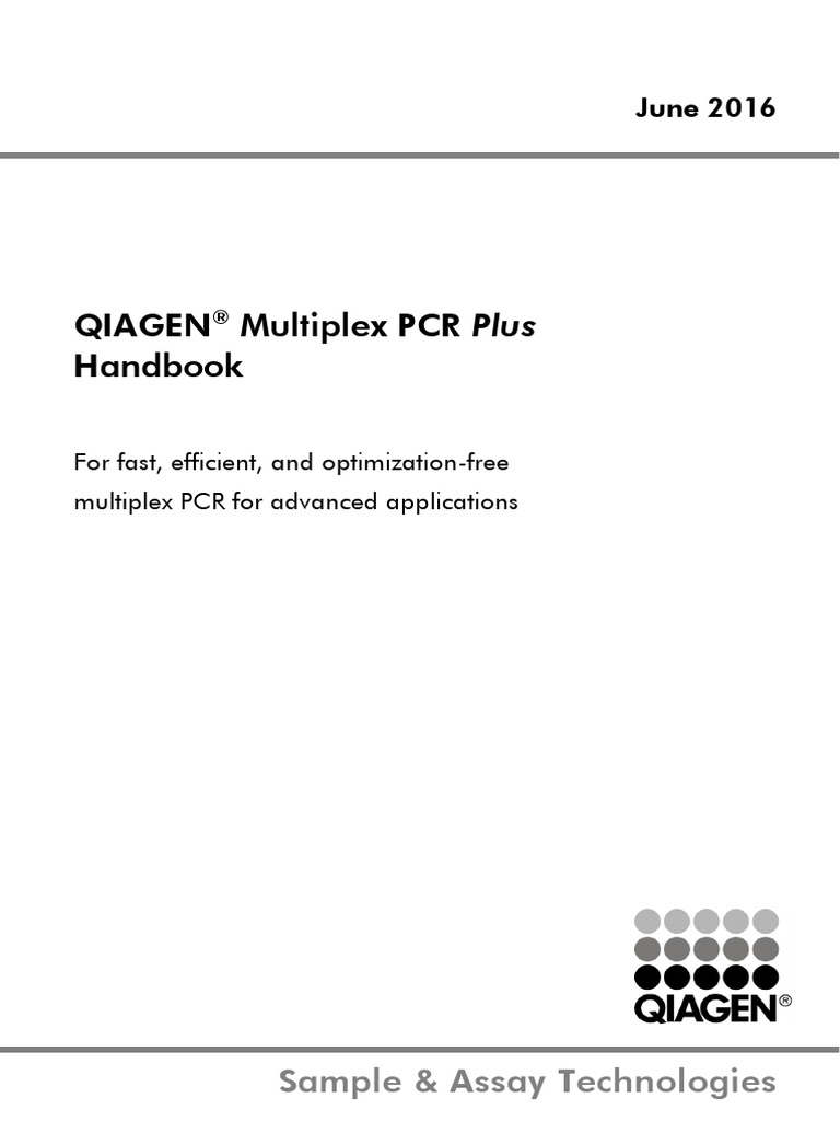 En QIAGEN Multiplex PCR Plus Handbook | PDF | Polymerase Chain Reaction ...