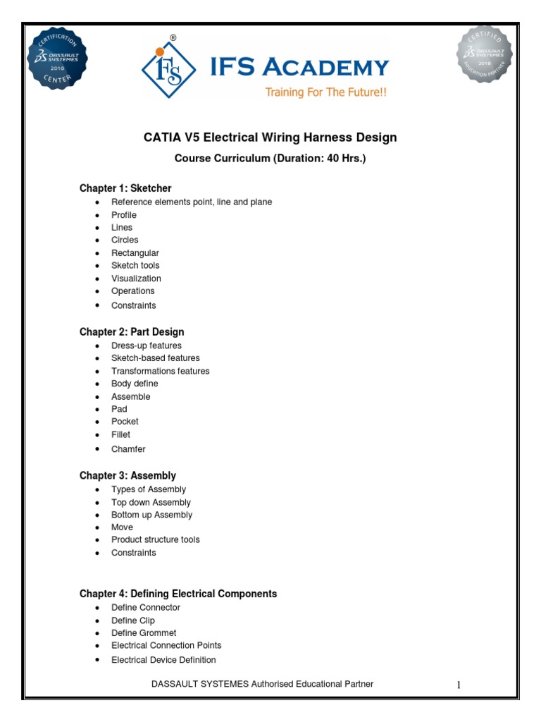 CATIA V5 Electrical Wiring Harness Design | PDF | Art | Computers