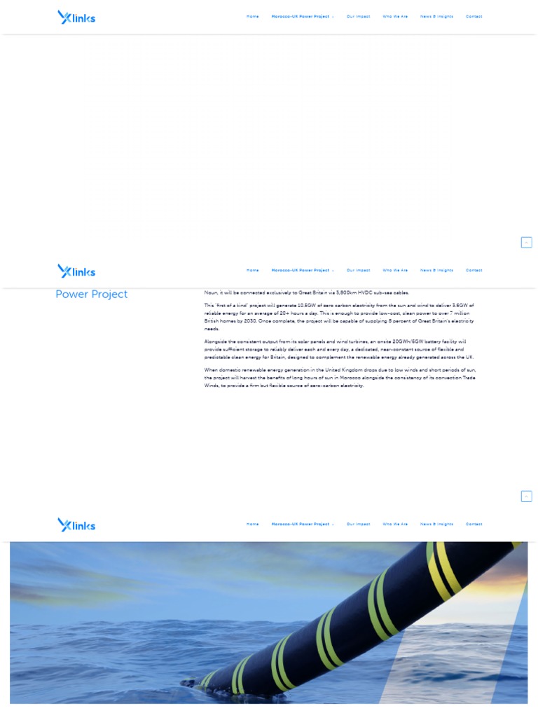 Morocco-UK Power Project - Xlinks | PDF | Low Carbon Economy | Solar Power