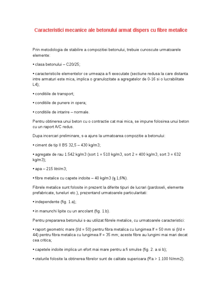 Beton Armat Dispers | PDF