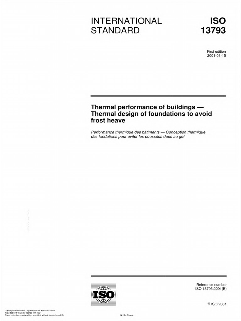 ISO 13793: Frost Heave Foundation Design | PDF | International ...