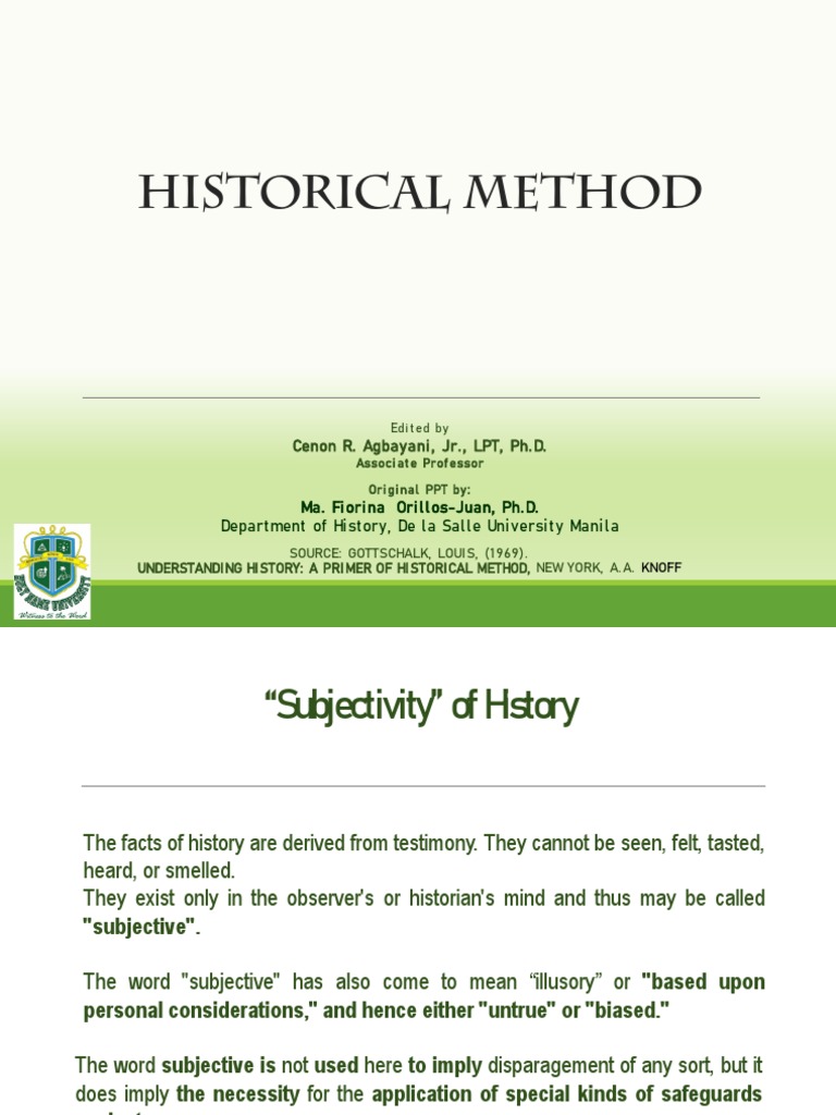 Historical Method | PDF | Truth | Experience