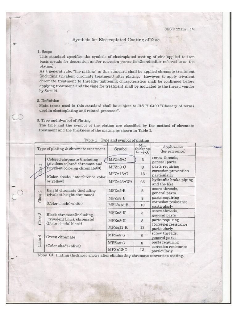 SES D2211a-2 (MSIL Plating Standard) . | PDF