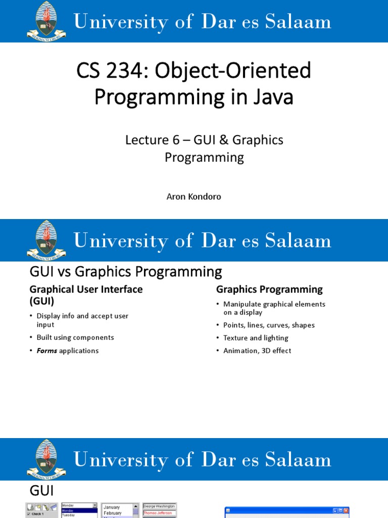Lecture 6 Gui Pdf Object Oriented Programming Information 7324