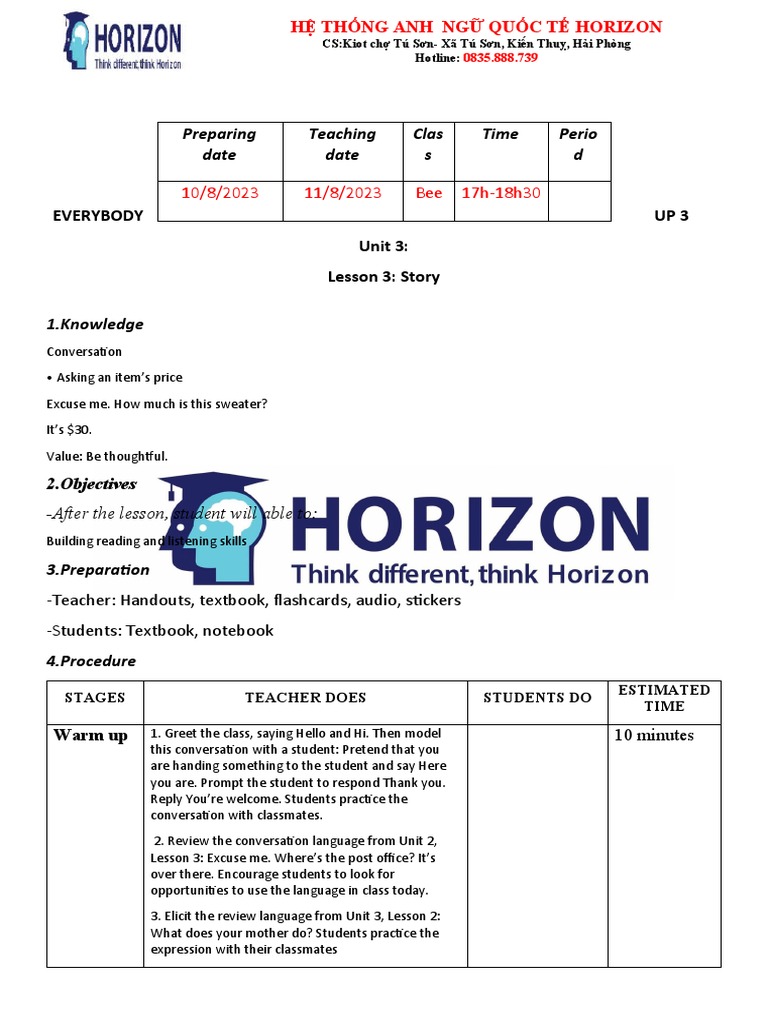 Bee Lesson Plan Unit 3 Lesson3 (11-8-2023) | PDF | Cognition | Learning
