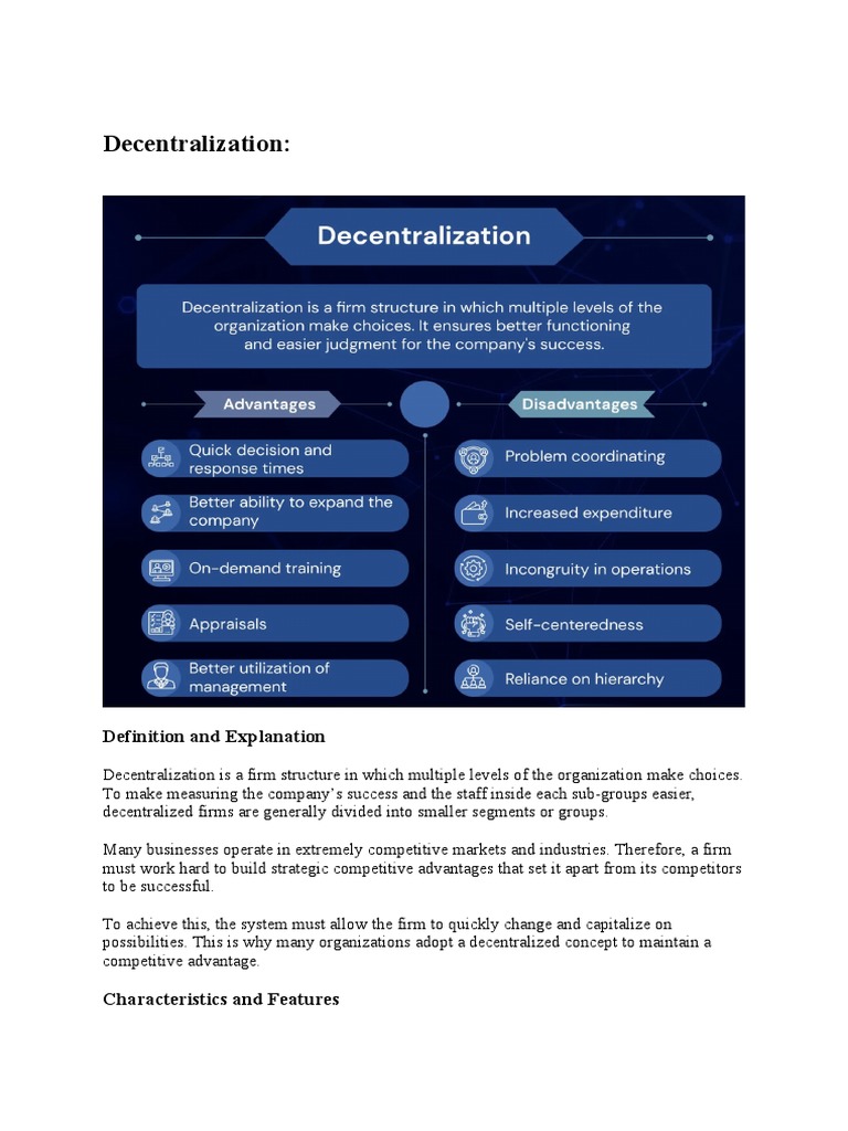 Decentralization 1 | PDF | Decentralization | Decision Making