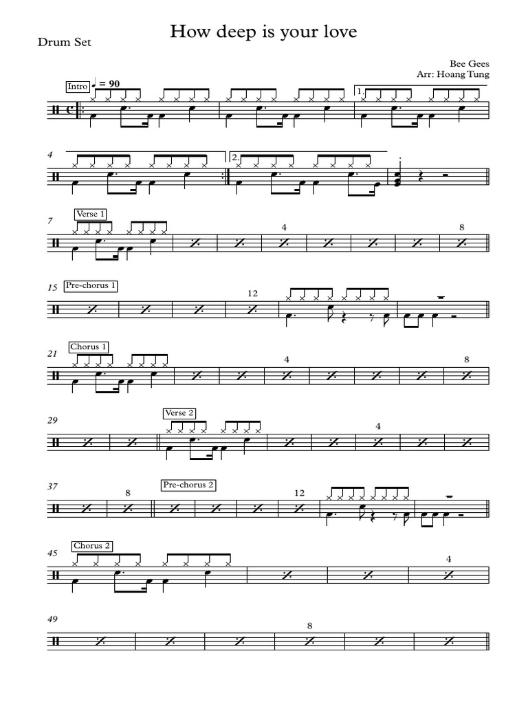 How Deep - Drum Set | PDF