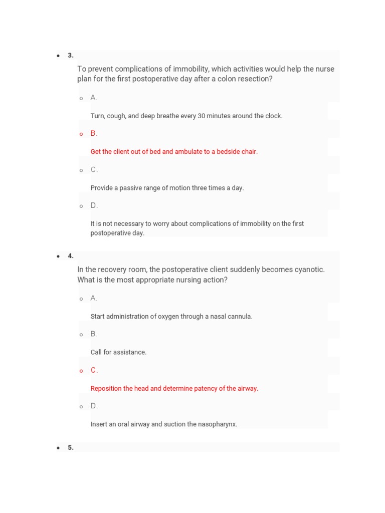 Med Surg Questions | PDF | Surgery | Anesthesia