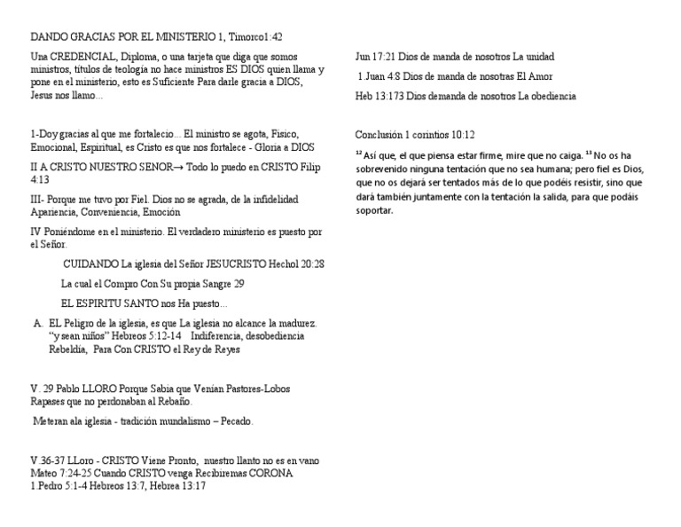 DIA DEL PASTOR PREDICA BOSQUEJO | PDF