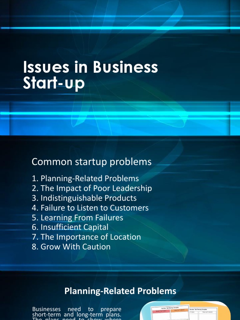 Common Startup Problems and Solutions | PDF | Startup Company | Small ...