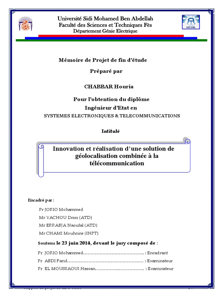 PFE Rapport de Projet de Fin D'étude 91 | PDF