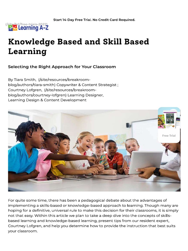 Knowledge VS Skill Base Learning 2 | PDF