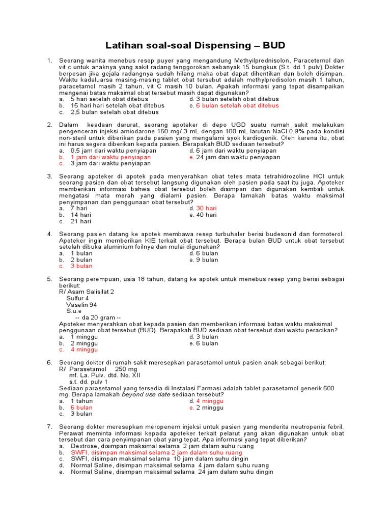 Dispensing - BUD | PDF