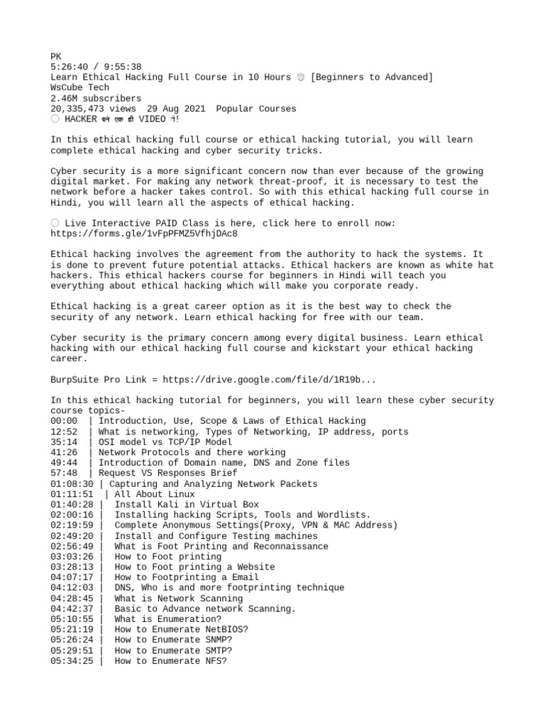 Hacking Course Modules | PDF
